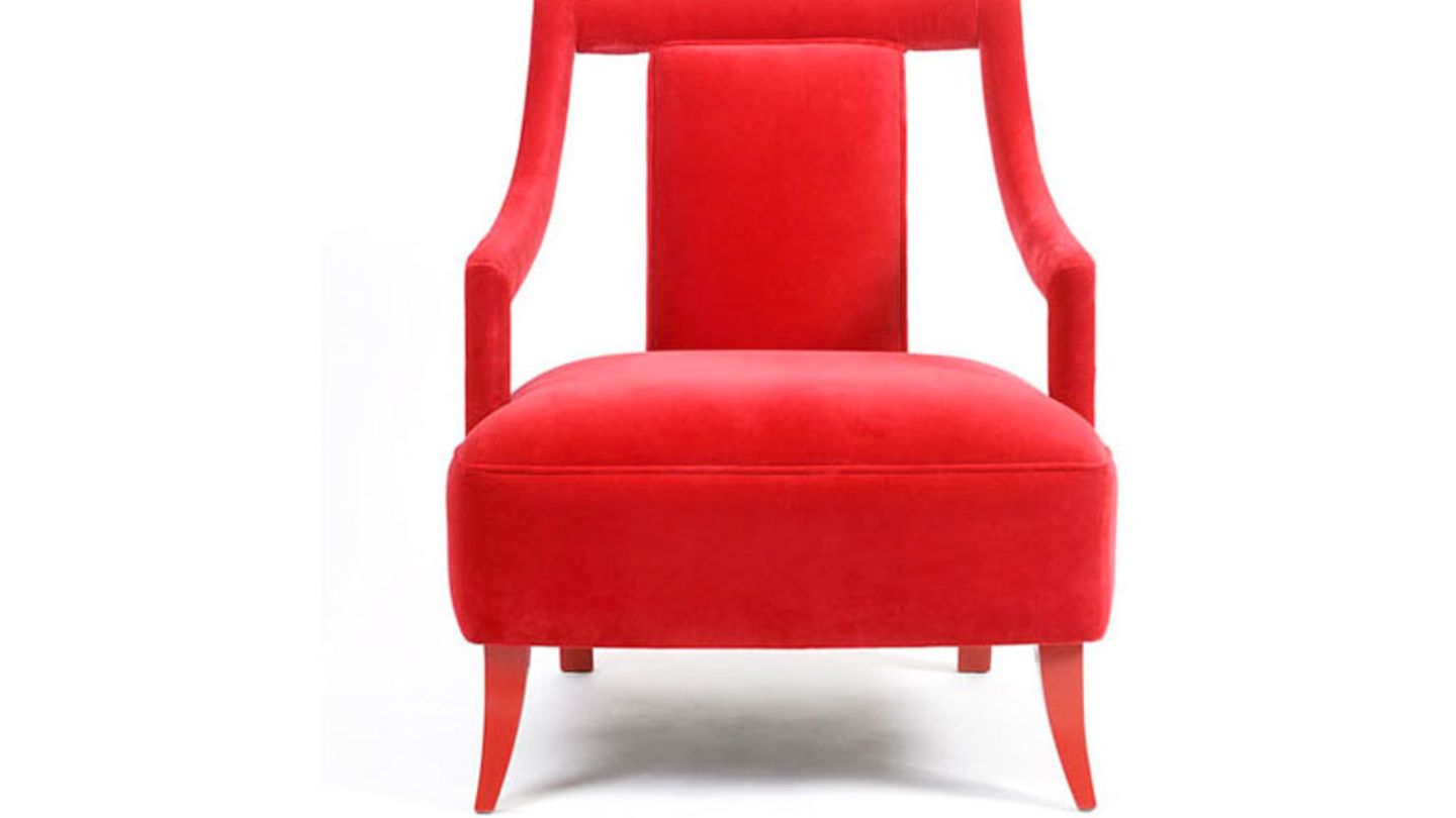 Sessel "Corset" ganz in Rot - [SCHÖNER WOHNEN]