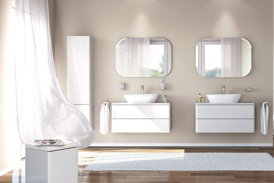 Bad mit Stil: Beige und Weiß - [SCHÖNER WOHNEN]