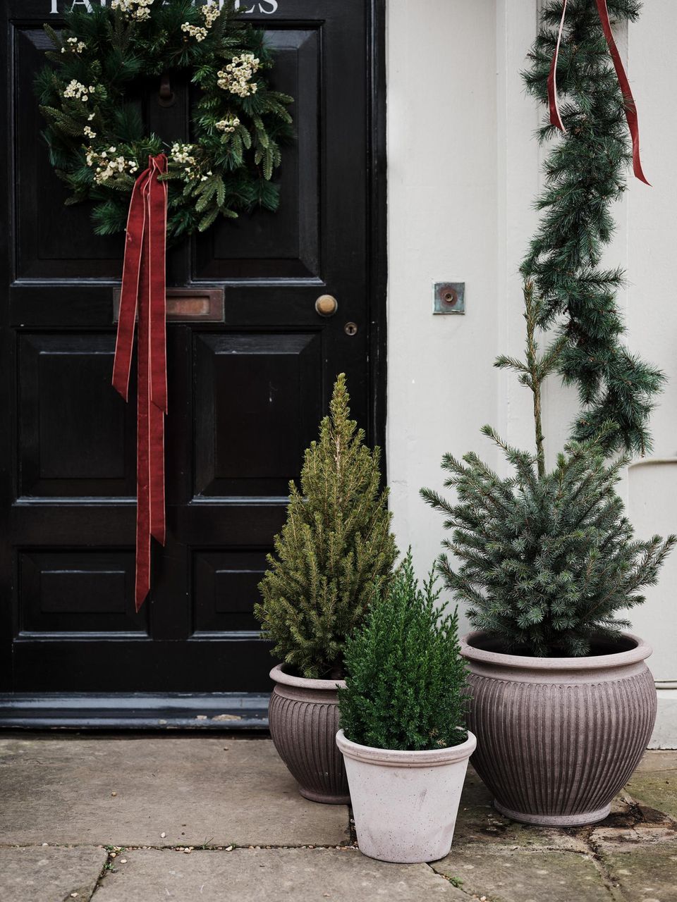 Luxus Hauseingang Weihnachtlich Dekorieren Bild